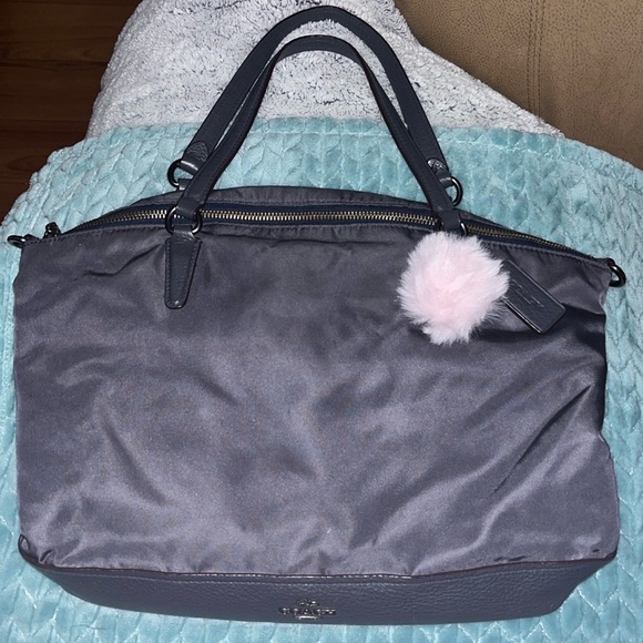 Coach | Bags | Coach Nylon Satchel Bag Charcoal Grey | Poshmark